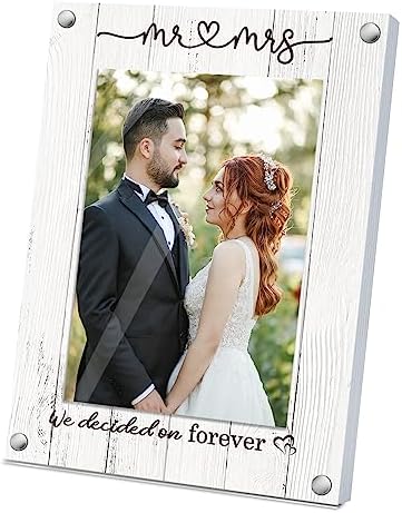 Amazon.com - OXRUN 4x6 Mr and Mrs Picture Frame, Marriage Gifts for ...