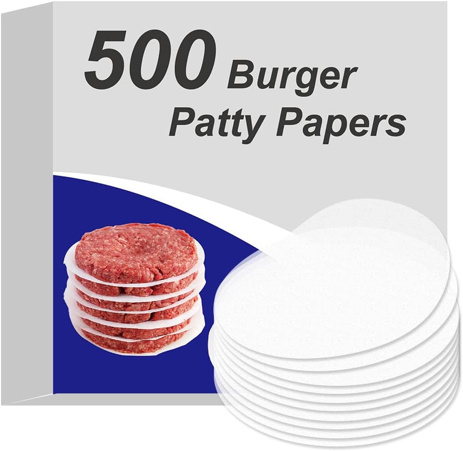 Amazon.com: Burger Patty Paper Round 4.5 Inch Set of 500 Non Stick Pad ...