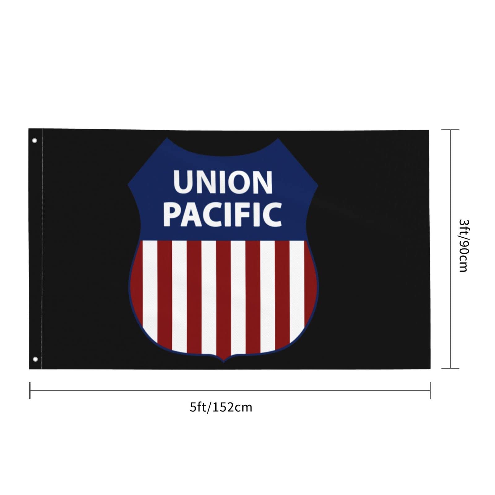 Union Pacific Flag Logo Yellow Engine With Us Flag California Usa