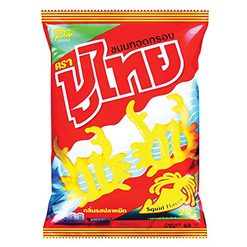 Amazon.com : Poo Thai Brand, Crispy Snacks Squid flavor 60 grams X 3 ...