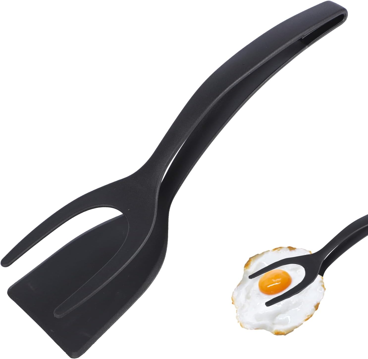 2 in 1 Egg Flipper Spatula, Grip and Flip Cooking Turners Tongs for ...