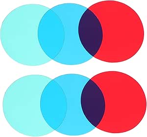 Amazon.com: Gadpiparty 6PCS Color Filter Sheets Translucent Red for ...