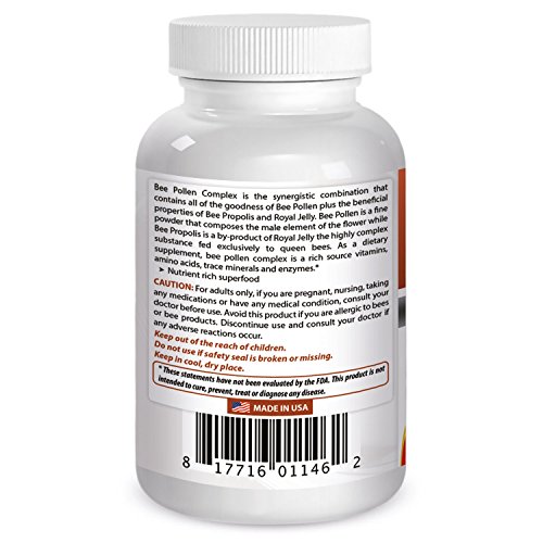 Best Naturals Bee Pollen Complex 1000 mg 120 Tablets - Insect Gourmet ...