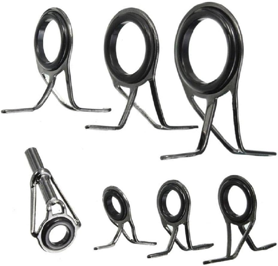 Amazon.com : 7pcs Mixed Size Fishing Top Ring Rod Repair Kit Line Guide ...