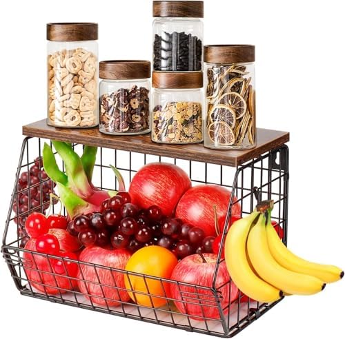 FRUITWALL - Obstregal zum Aufhängen I Obst Hängekorb I Obstschale ...