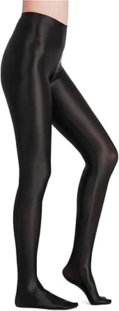 HTRUIYA Shiny Pantyhose for Women Glossy Stocking Pantyhose Wet Look ...