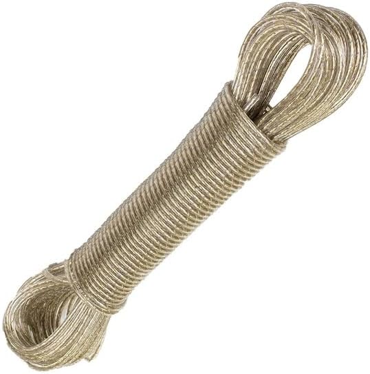 BML 20 m Extra Heavy Duty Strong Steel Washing Rope Line Cord Wire for ...