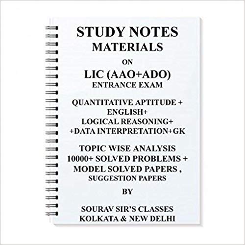 Amazon.in: Buy Study Notes Material On LIC (AAO + ADO) Entrance Exam ...