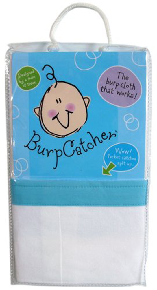 Amazon.com: Inspired Ideas BABY BurpCatcher Mess-Free Burp Cloth, White ...