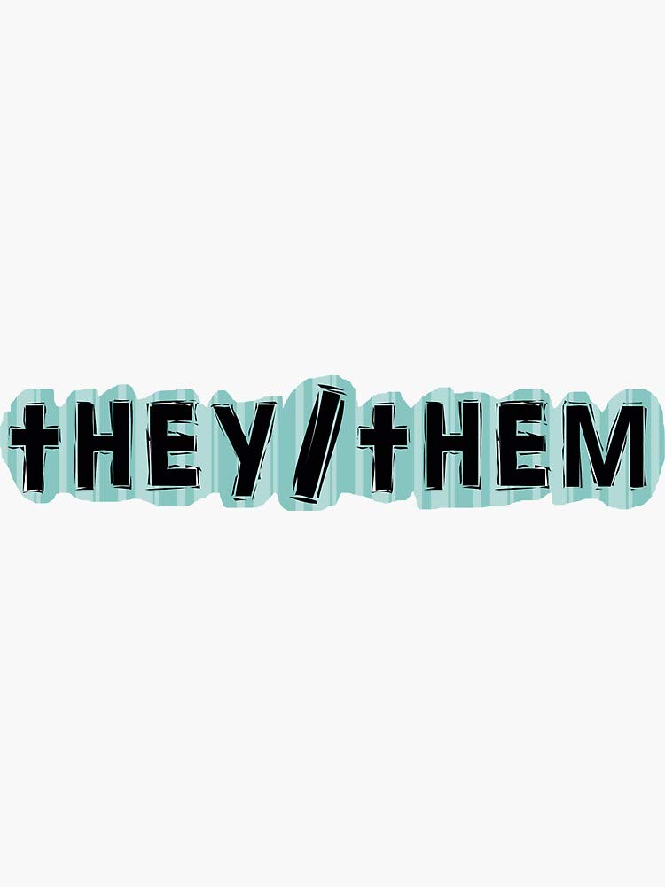 Snapklik.com : Pronoun Stickers - They/Them Sticker - Sticker Graphic ...