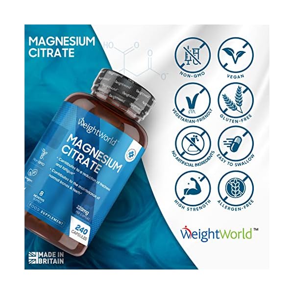 Magnesium Supplements As Per NRV - 8 Month Supply(240 Vegan Capsules ...