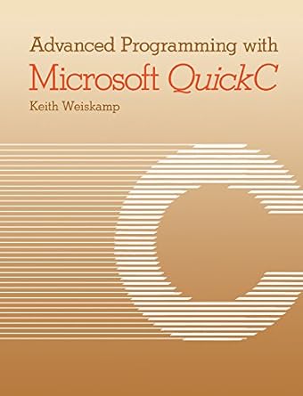 Amazon.com: Advanced Programming with Microsoft QuickC eBook : Weiskamp, Keith: Tienda Kindle