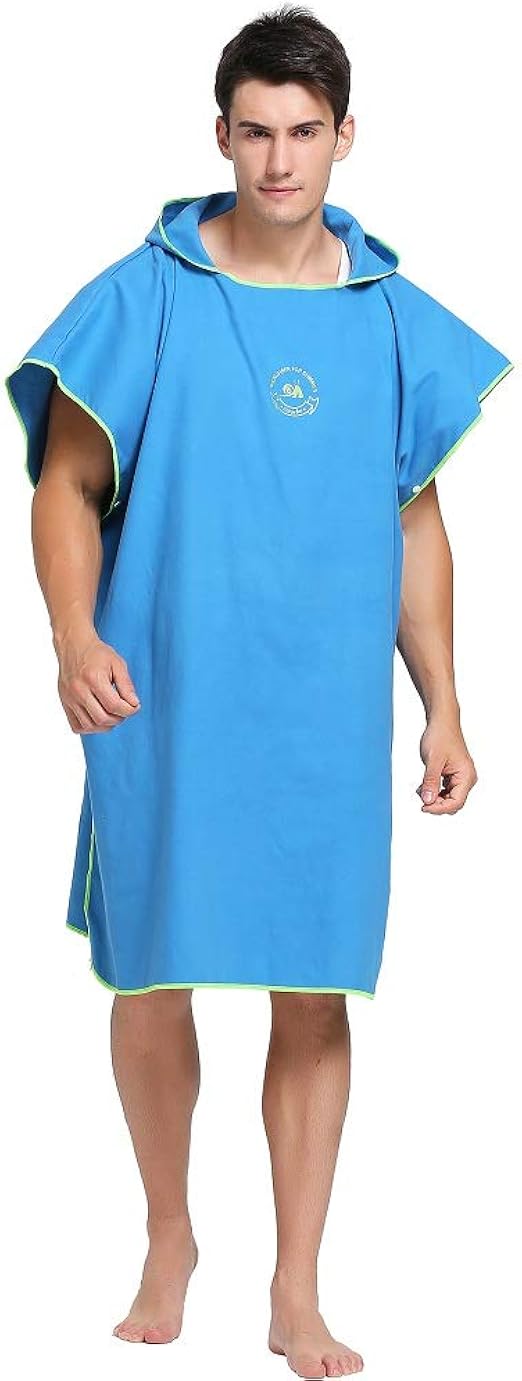Hiturbo Mikrofaser Handtuch Poncho, Umziehhilfe Strand, Surf Poncho Herren und Damen Changing ...