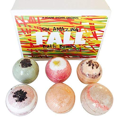 Amazon.com : Fall Bath Bomb Set by Soapie Shoppe, Six 5.5 oz. Bath ...