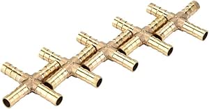 Amazon.com: 5pcs Brass Cross Fitting, Brass 4 Way Hose Barb Cross ...