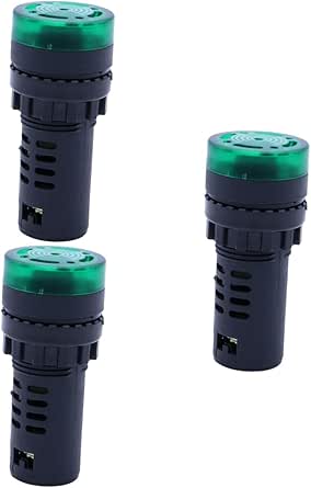 Amazon.co.jp: Mobestech 3個 ライトブザー led警告点滅 信号警告灯 赤色の警告灯が点滅 警報ブザー 導かれたパネル パネルマウント点滅 警報表示灯の光 信号灯 ...