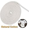 Amazon.com: KEILEOHO 1/4 Inch Natural Cotton Rope, 164 FT Length White ...