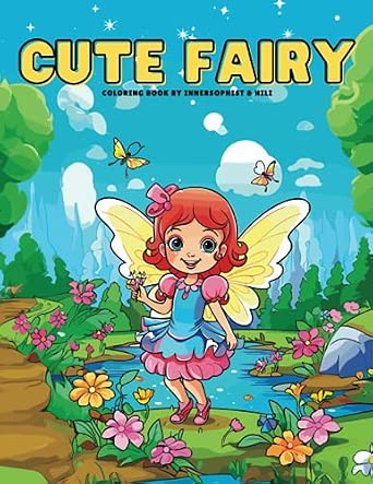 Cute Fairy Magic Coloring Book: A Whimsical Coloring Journey: Spark ...