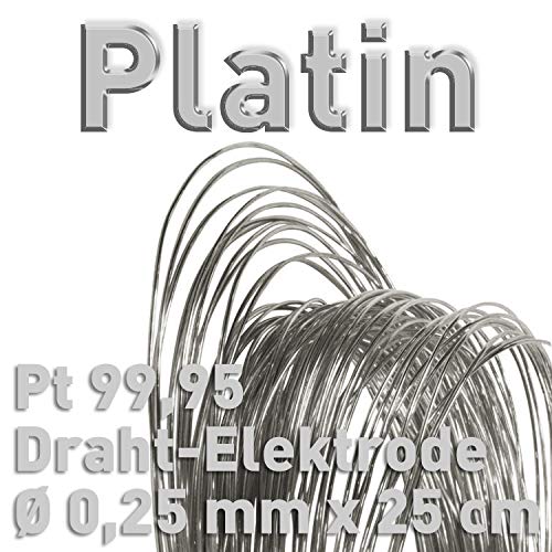 Fil de Platine Pt 99,95% Électrode Ø 0,25 mm x 250 mm Galvanik Anode 25 ...