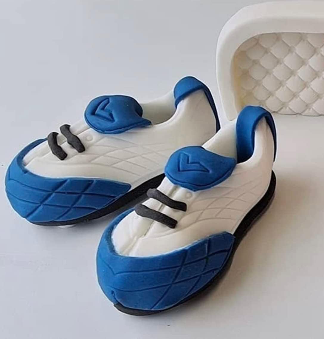 Blue Football Boots cake topper 100% Edible decoration : Amazon.co.uk ...