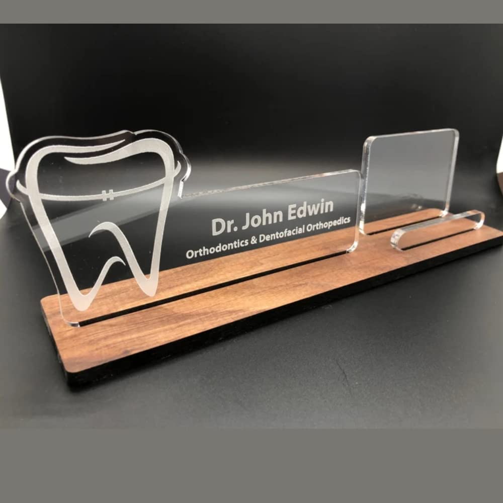 BnC Gifts Personalized/Customized Dentist Desk Name Plate Gift with ...