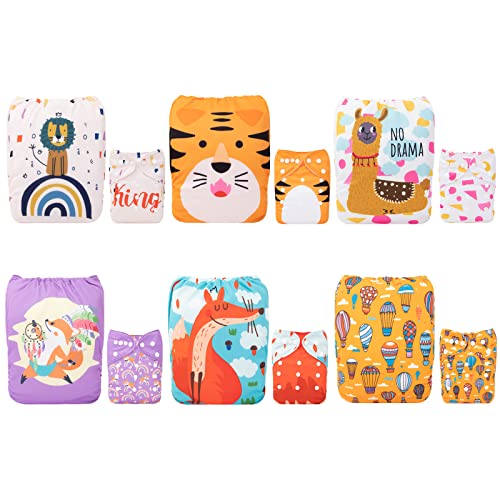 Snapklik.com : ALVABABY Baby Cloth Diapers One Size Adjustable Washable ...