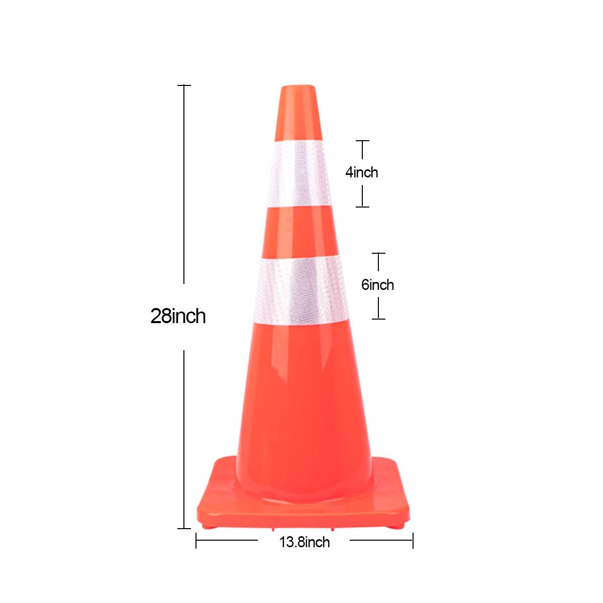 Buy 10 Pack 28 Traffic Cones Plastic Road Cone PVC Safety Road Parking ...