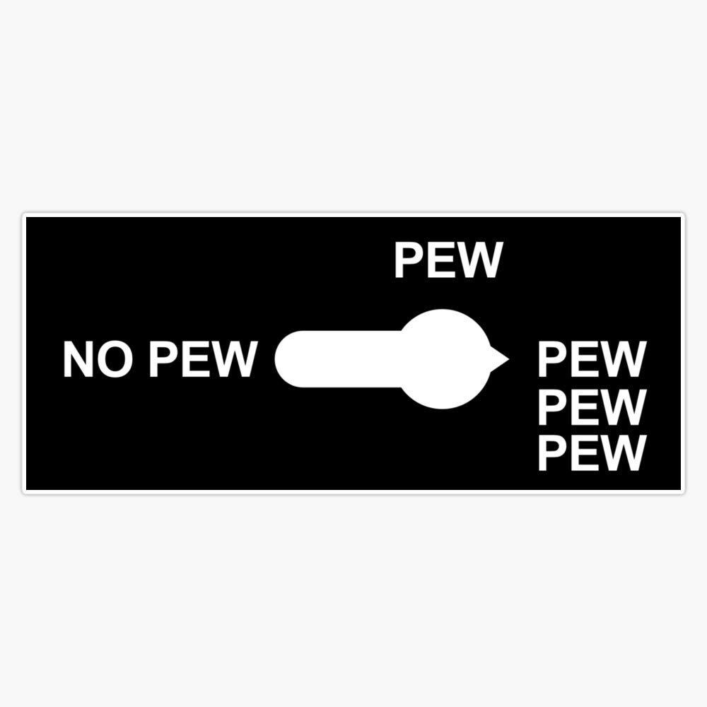 Amazon.com: Pew Pew Gun Sticker Bumper Sticker Vinyl Decal 5" : Automotive