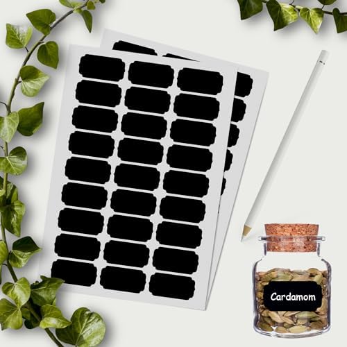 BAASC - Vinyl Black Labels for Mason Jar Glass Bottle, Decals Craft ...