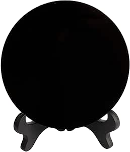 Amazon.com: Marsrut Scrying Mirror - Black Obsidian Circle Disc with ...