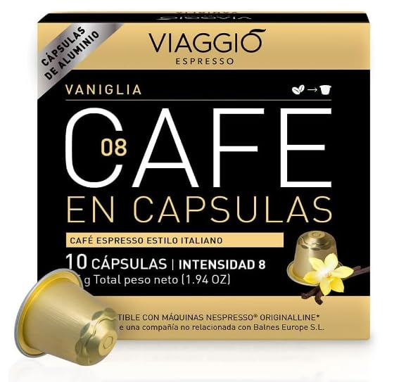 Viaggio Espresso Vanilla Coffee Capsules | 100% Arabica, Medium Roast ...