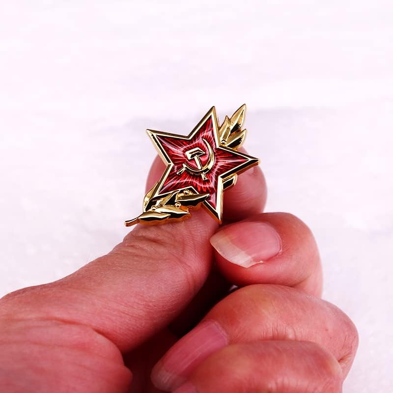 Amazon.com: Gudeke Soviet CCCP Red Star Sickle Hammer Symbol Emblem ...