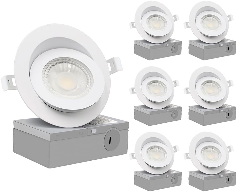GCN LIGHT Gimbal 3000K 4000K 5000K Adjustable 9W 4 Inch 900LM Dimmable ...