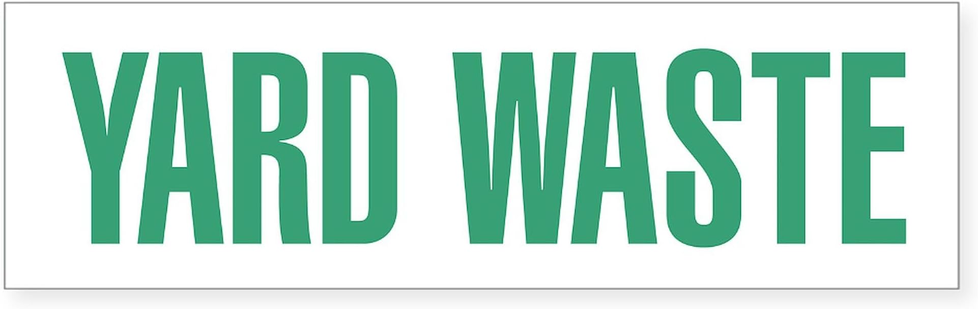 Amazon.com : Yard Waste Sticker - Yard Waste Bin Sign - with Helpful ...