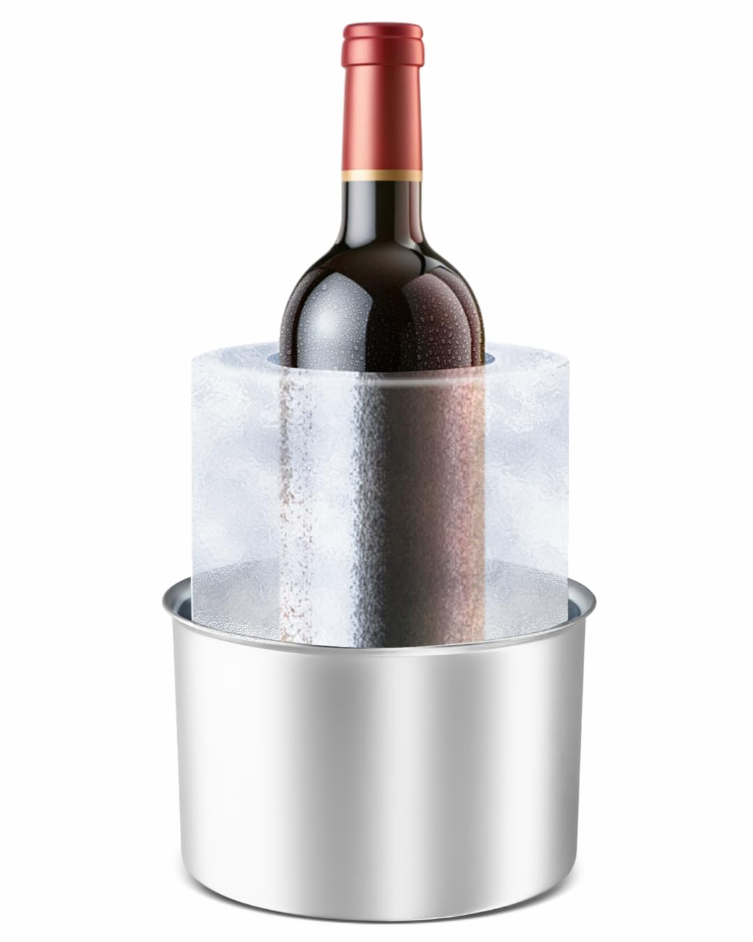 Amazon.com: Berlinzo Ice Mold Wine Bottle Chiller - DIY Floral Ice ...