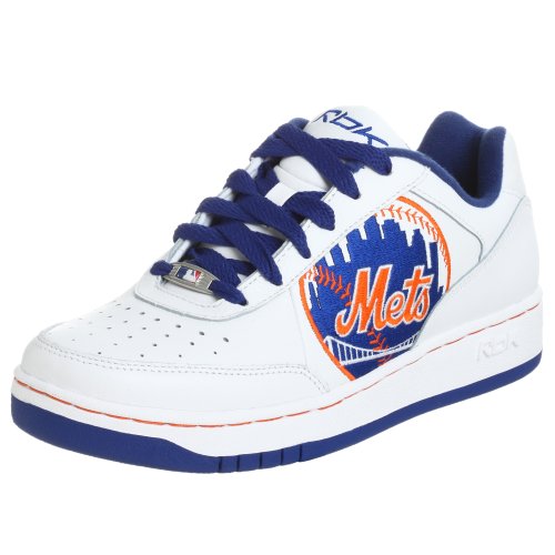 Buy Reebok Men's MLB Mets Clubhouse Oversize Sneaker,White/Royal/Orange ...