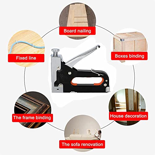 Powerful Heavy Duty Tacker Staple Gun Wood Craft Upholstery Stapler ...