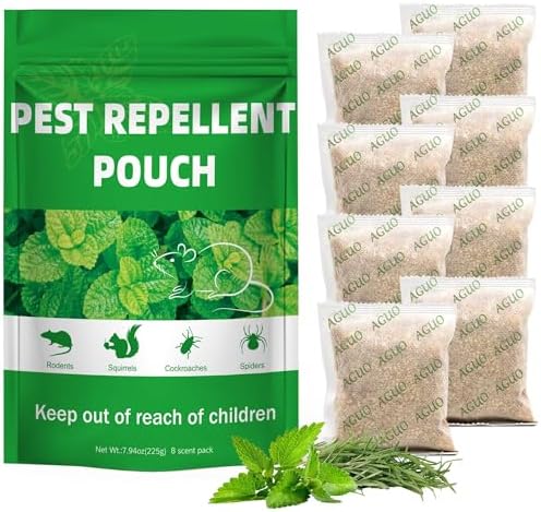 Amazon.com: 8 Natural Mouse Repellent Pouches, Peppermint Rodent ...