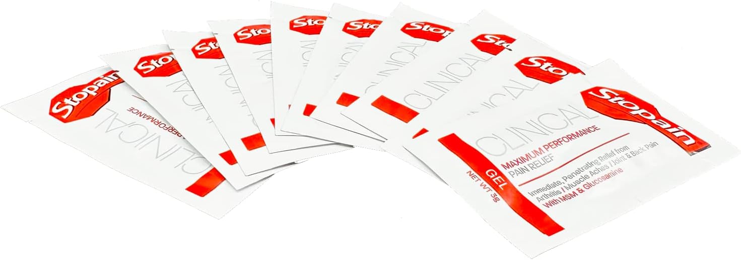 Amazon.com: Stopain Pain Relief Clinical Gel Packets, 10 Pack, USA Made ...
