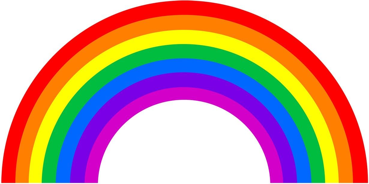 Amazon.com: Rainbow Bumper Sticker Made in USA by Pip & Co. : Sports ...