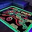 Amazon.com: KMkicme Gaming Area Rug Blacklight for Bedroom Decor Game ...