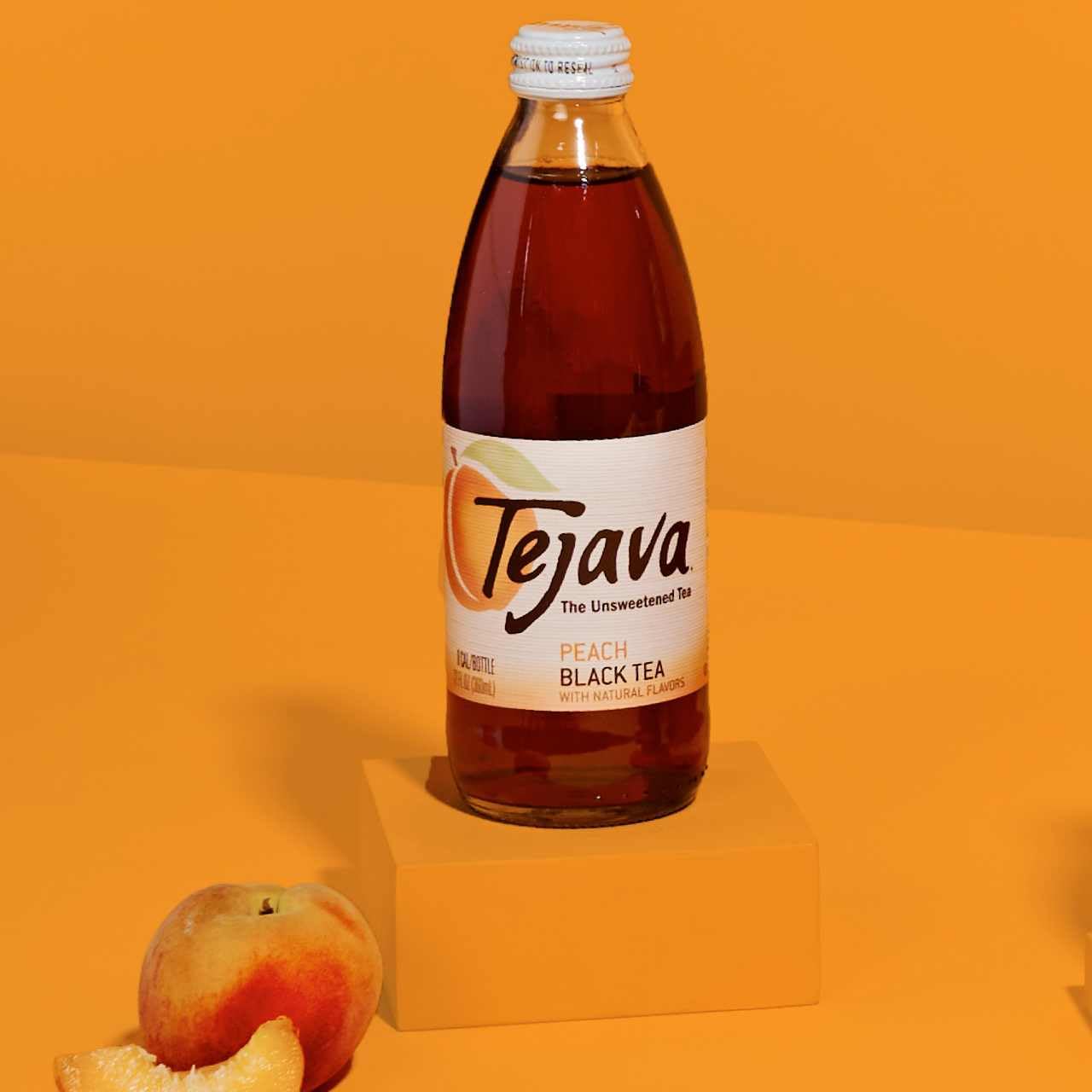 Amazon.com : Tejava Peach Black Iced Tea, 12 Pack, 12oz Glass Bottles ...