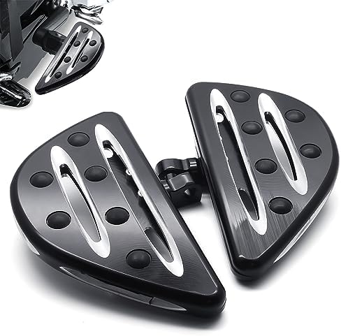 Amazon.com: MZS Motorcycle Foot Pegs, Adjustable Male Cruiser Front ...