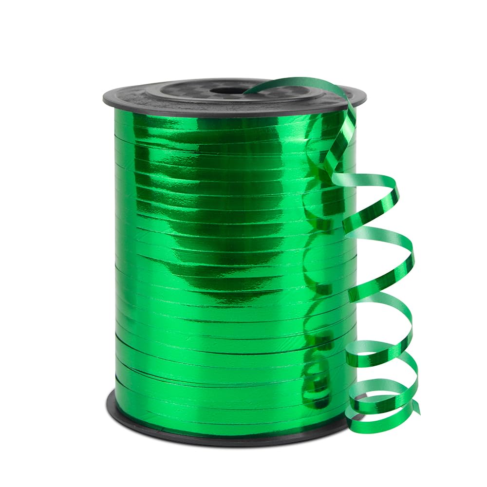 Amazon.com: Green Curling Ribbon, 1/5" Wide x 500 Yards Christmas ...