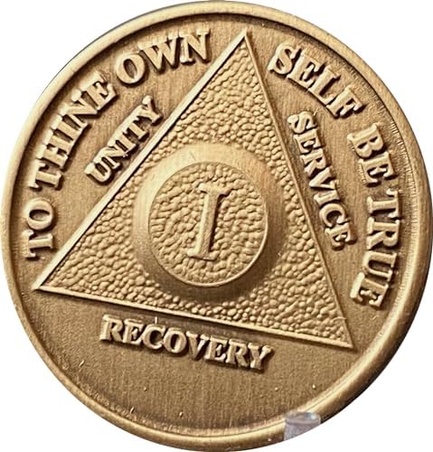 Amazon.com: 1 Year AA Medallion Traditional Bronze Raised Center ...