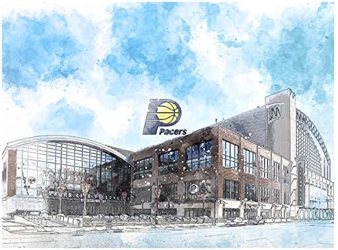 Amazon.com: Art Indiana Pacers Poster Arch Rendering Print 12x16 Wall ...