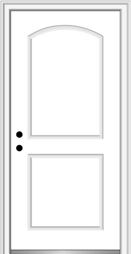 National Door Company, Right-Hand Inswing, Primed Fiberglass Smooth, 2 ...