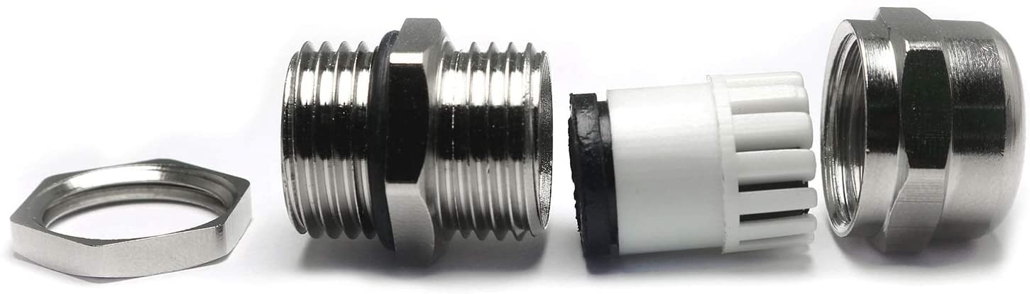 Snapklik.com : 5PCS PG9 4-8mm Wire Range Metal Waterproof Connector ...