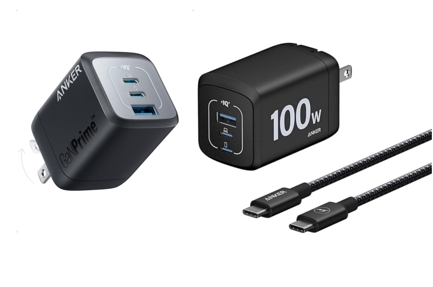 Amazon.com: Anker Prime 100W USB C Charger, Anker GaN Wall Charger, 3 ...