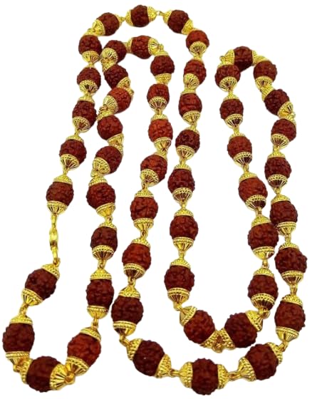 MAGIC GEMS AA1 Brown Color Rudraksha Mala Original Certified Rudraksh ...